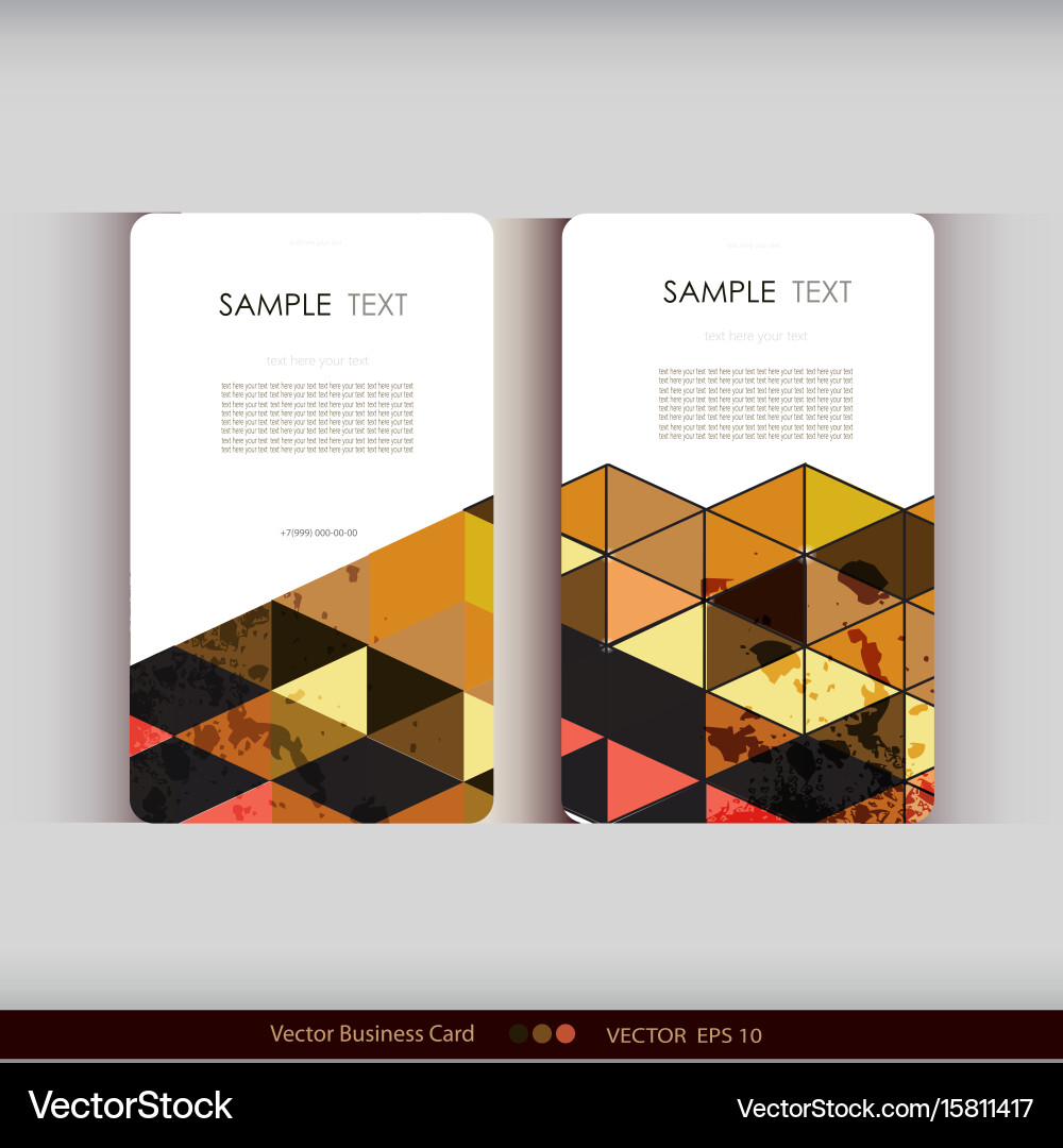 Abstract geometric business card set Royalty Free Vector