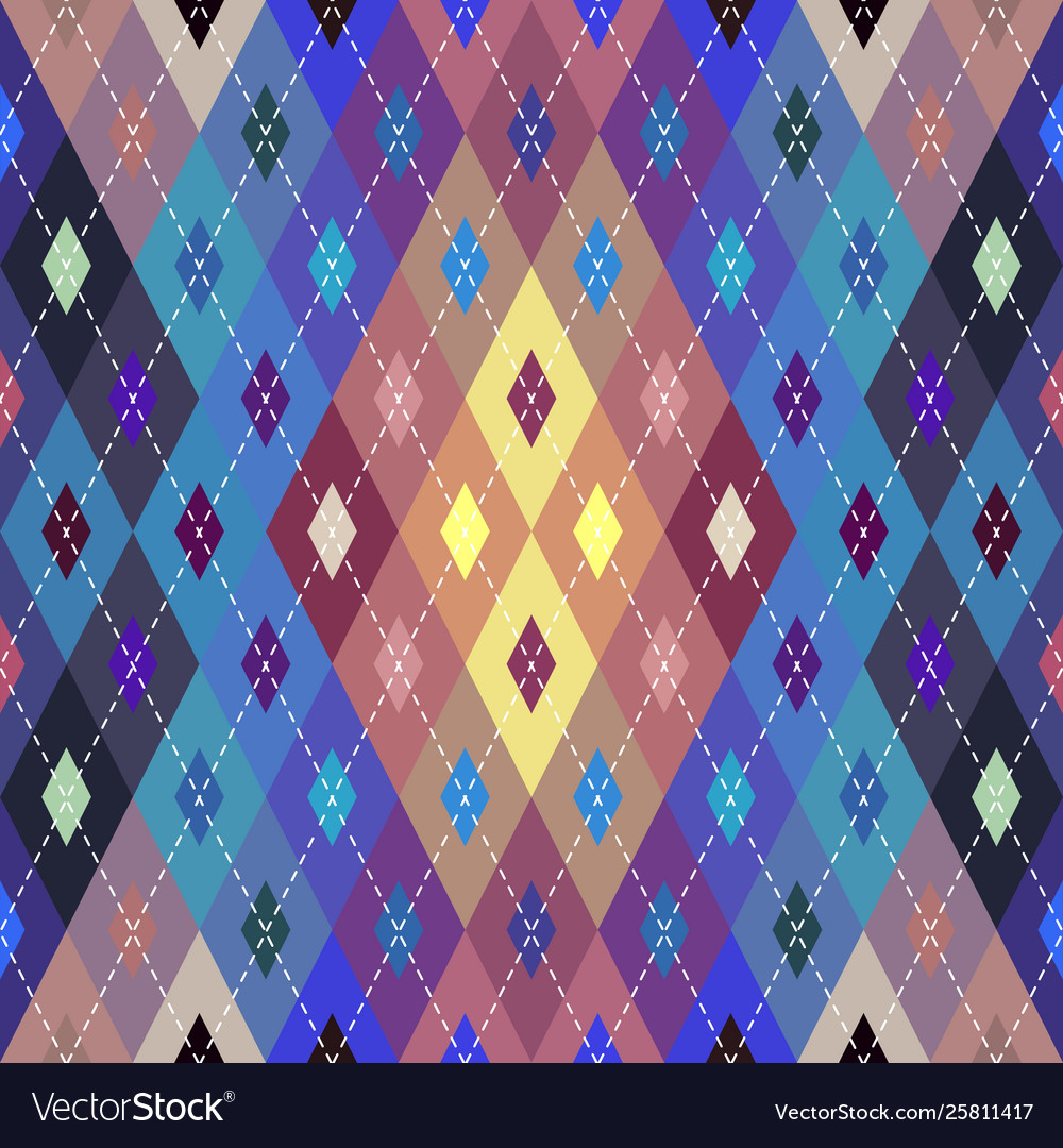 Argyle seamless pattern background Royalty Free Vector Image