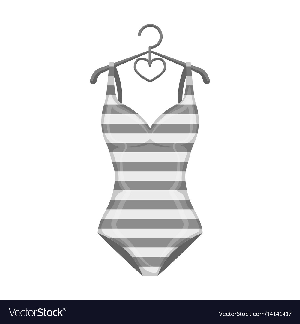 Bright striped swimsuit in the colors Royalty Free Vector