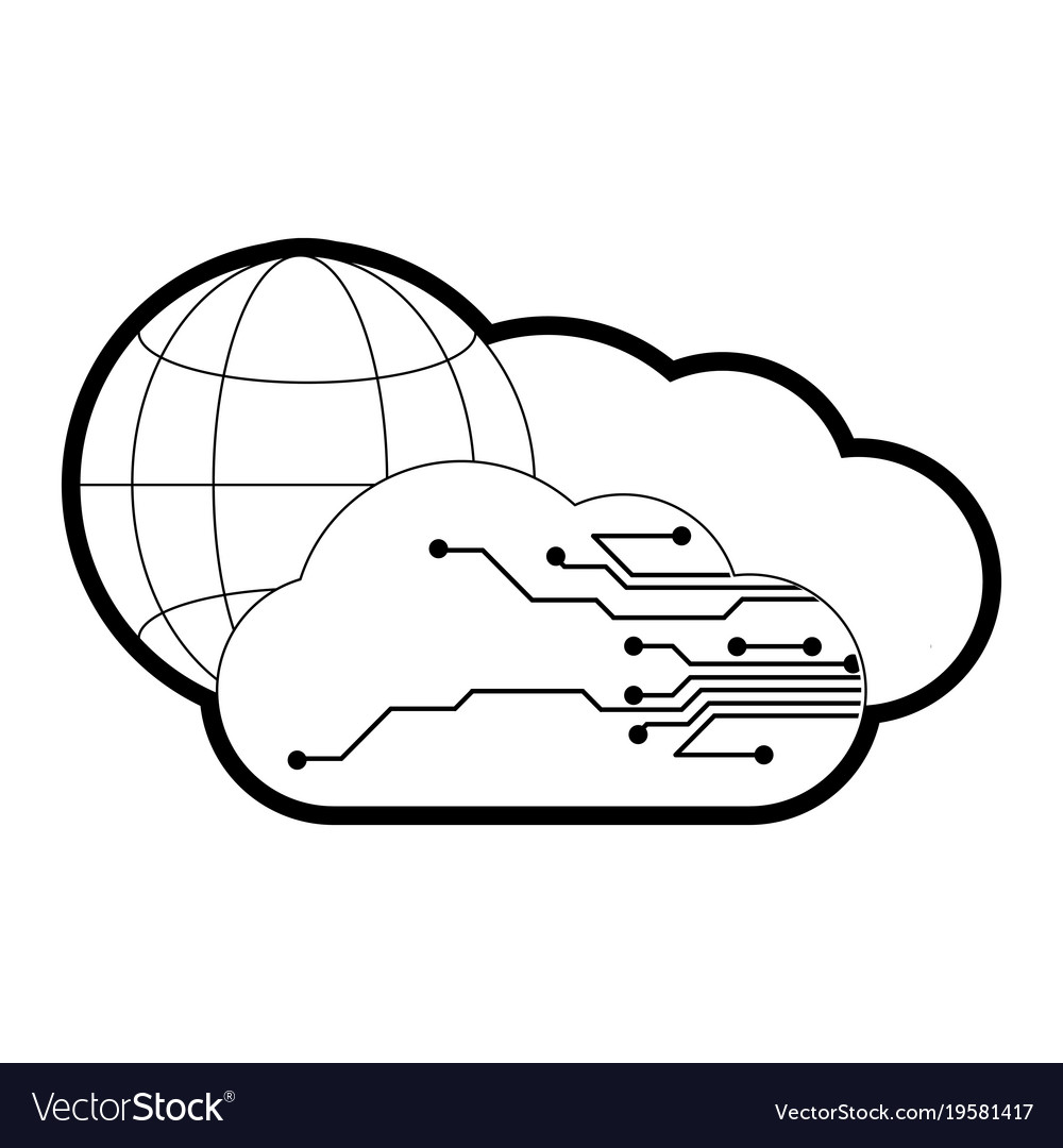 Cloud computing design Royalty Free Vector Image