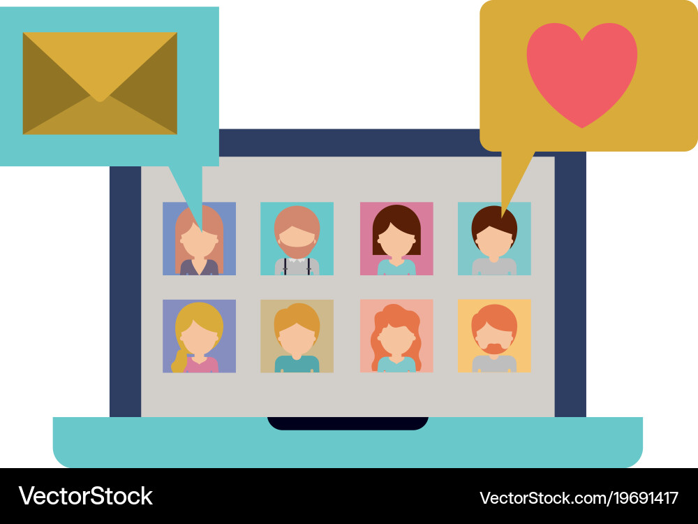 Faceless people picture profiles social network Vector Image