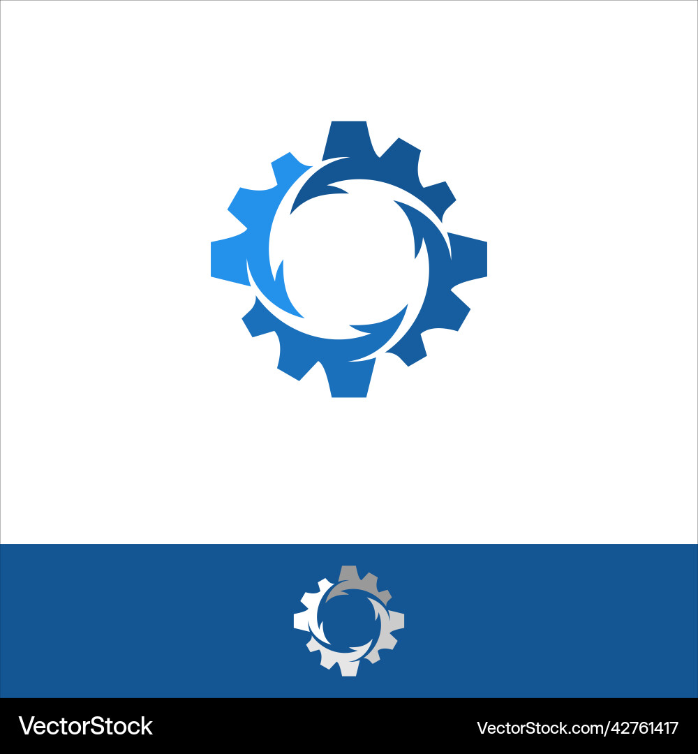 Gear tech logo design for your best business Vector Image