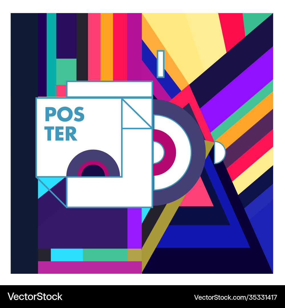 Geometric colorful pattern for poster and banner Vector Image