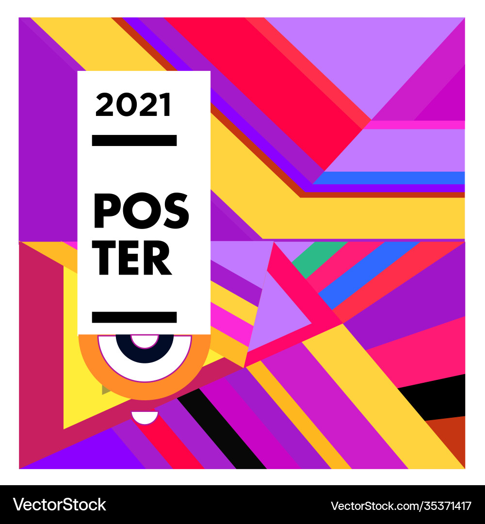 Geometric colorful pattern for poster and banner Vector Image