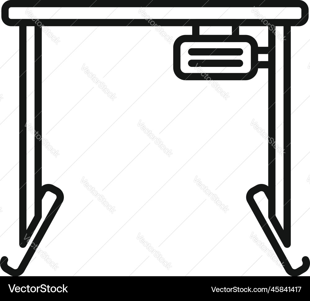Heigh adjustable desk icon outline office Vector Image