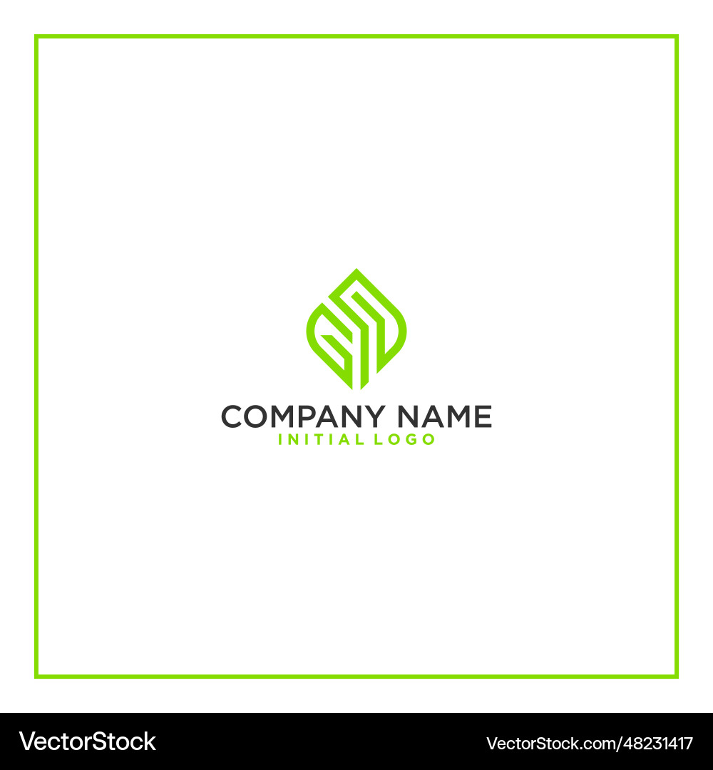 Letter gd or dg luxury leaf initial financial Vector Image
