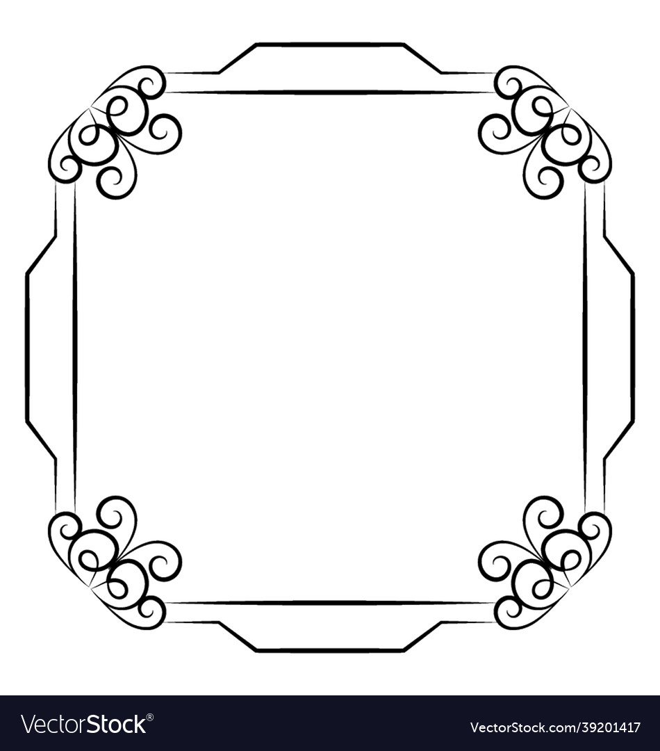 Monogram frame Royalty Free Vector Image - VectorStock