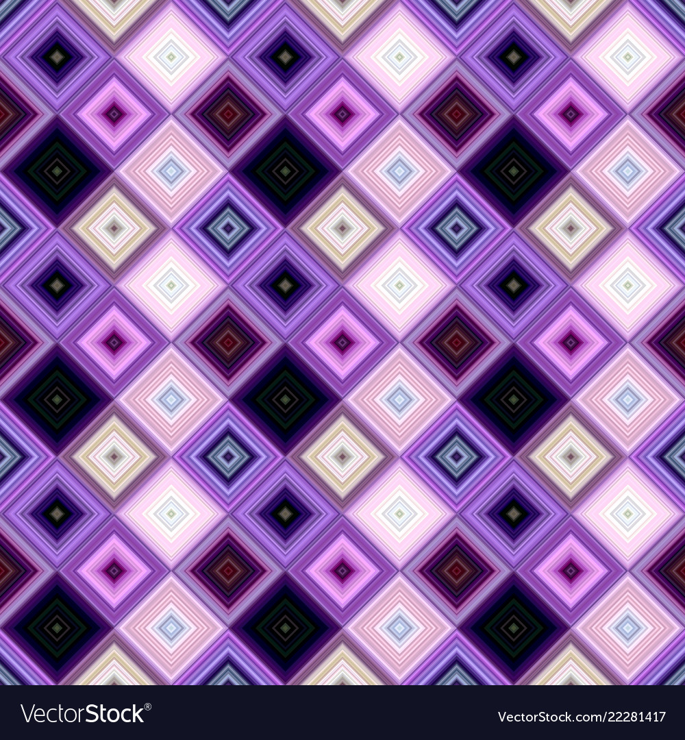 Purple abstract repeating diagonal square pattern Vector Image