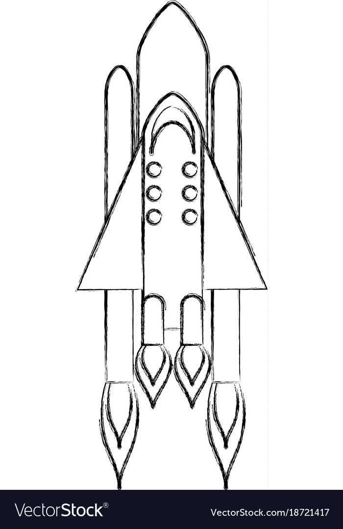 Rocket space isolated icon Royalty Free Vector Image