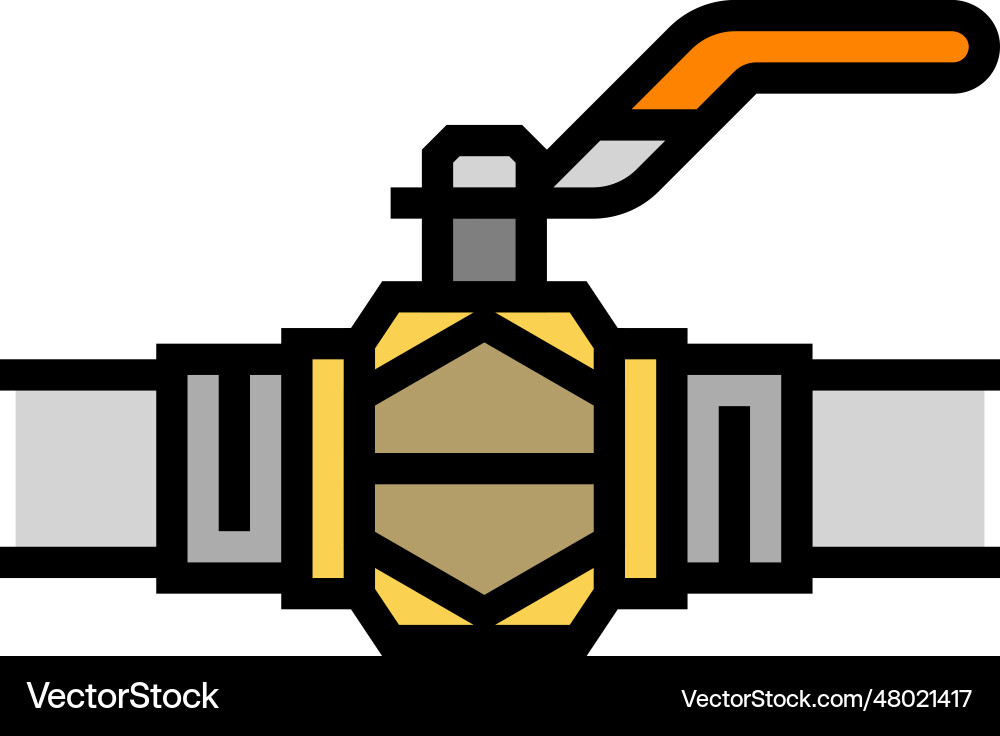 Valve gas service color icon Royalty Free Vector Image