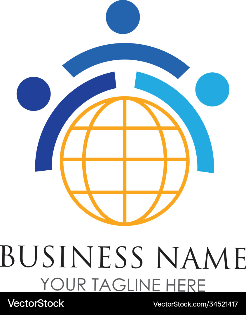 World community people logo design template Vector Image
