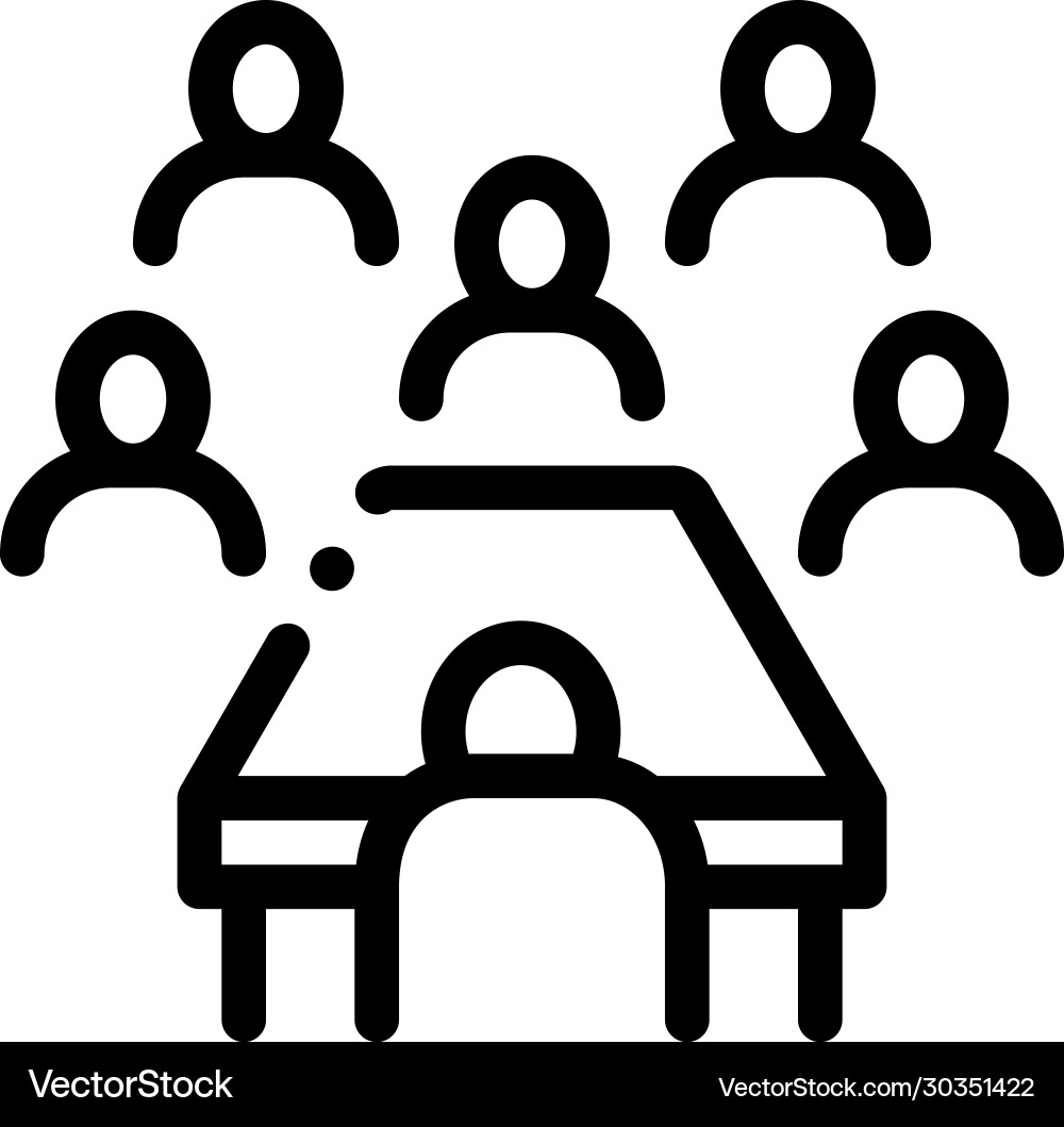 Business seminar icon outline Royalty Free Vector Image