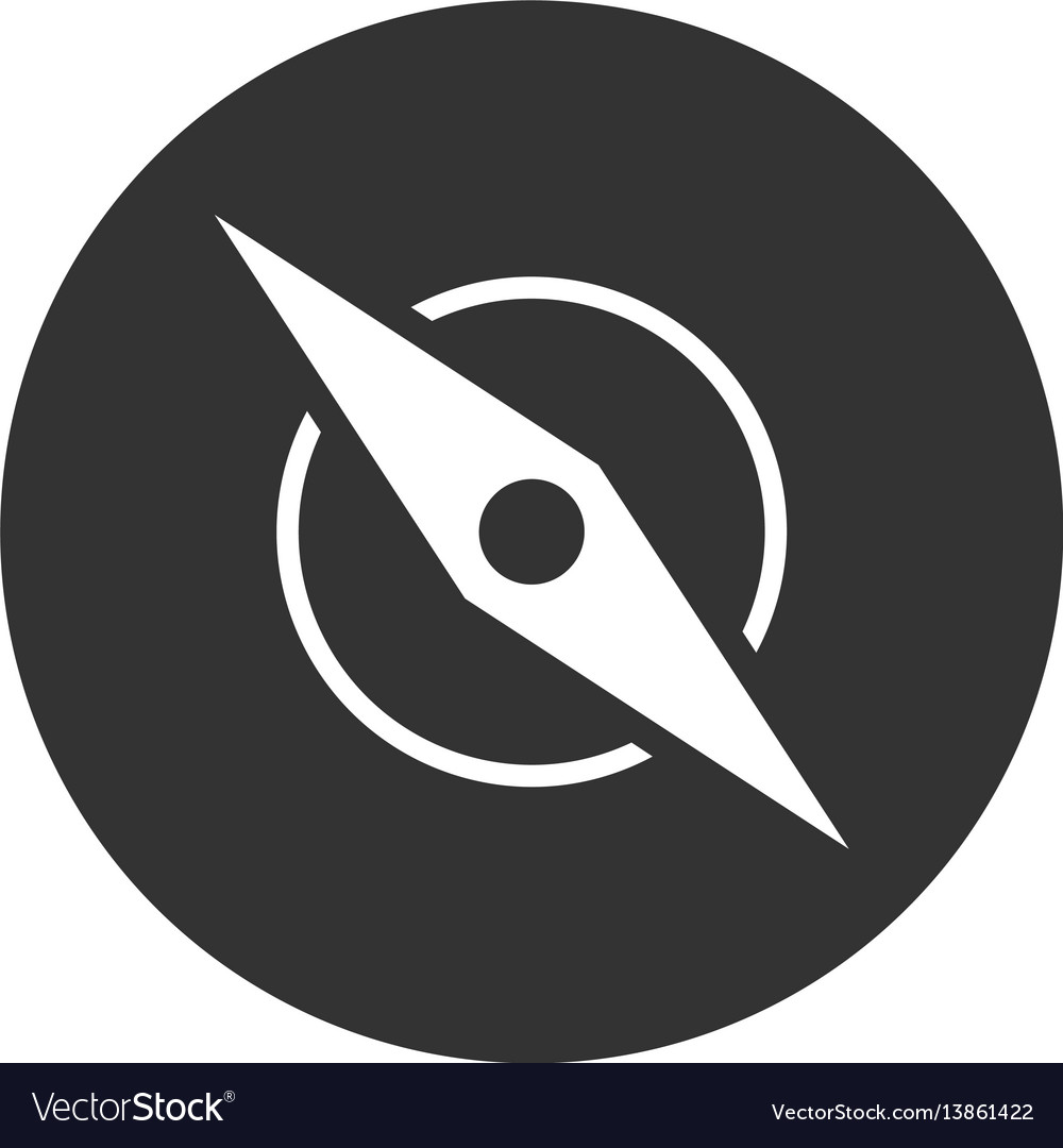 Compass flat icon Royalty Free Vector Image - VectorStock