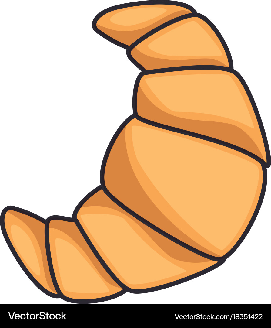 Delicious croissant isolated icon Royalty Free Vector Image