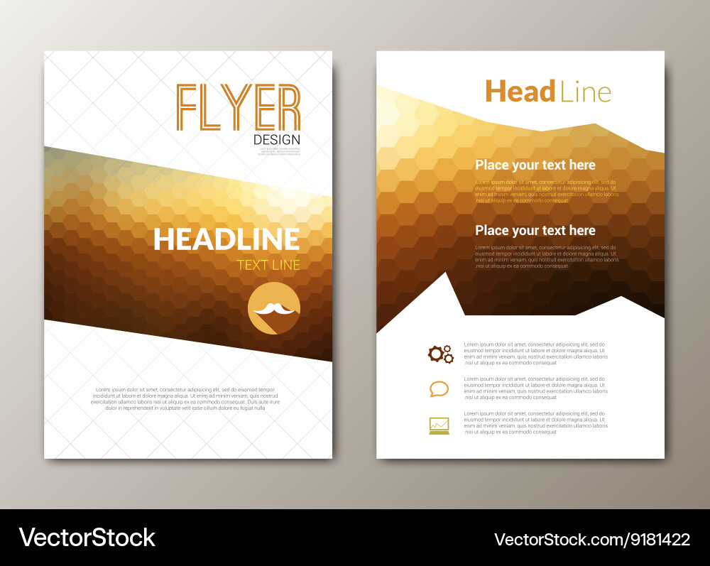 Flyer template cover magazine brochure Royalty Free Vector