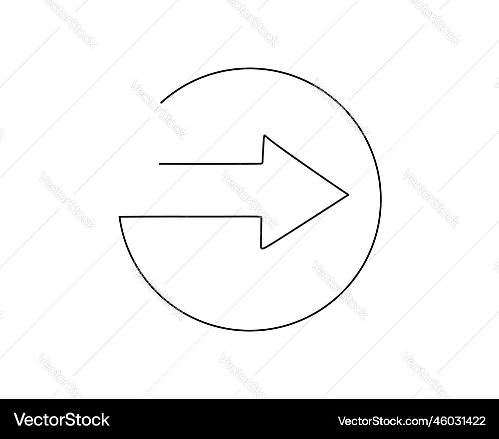 Hand drawing single one line of direction board Vector Image