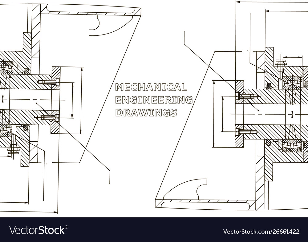 Mechanical engineering technical backgrounds Vector Image