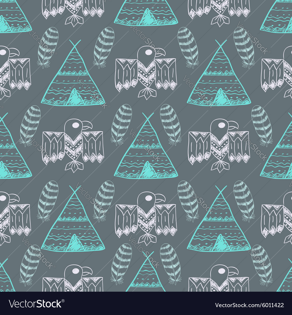 Native american seamless pattern Royalty Free Vector Image
