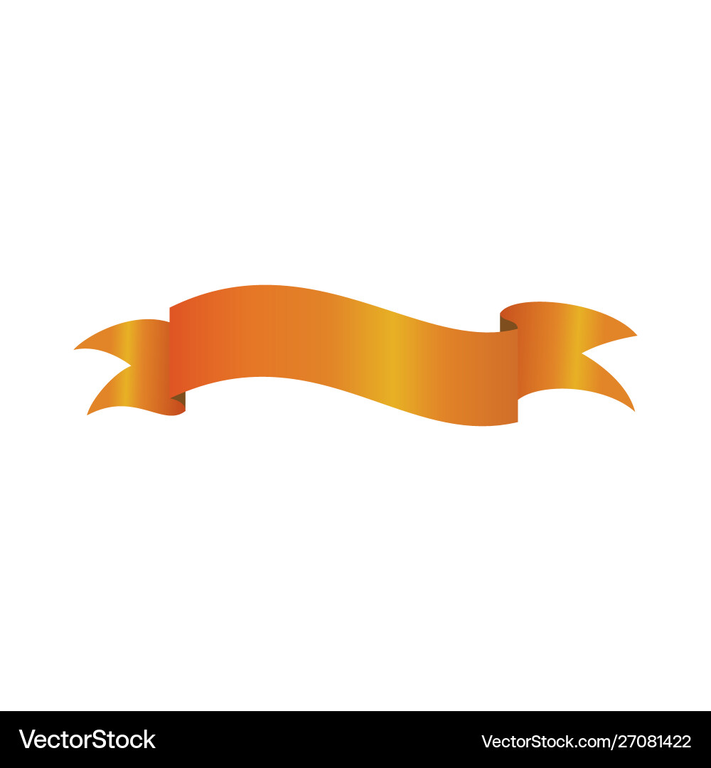 Ribbon decoration design banner element emblem Vector Image