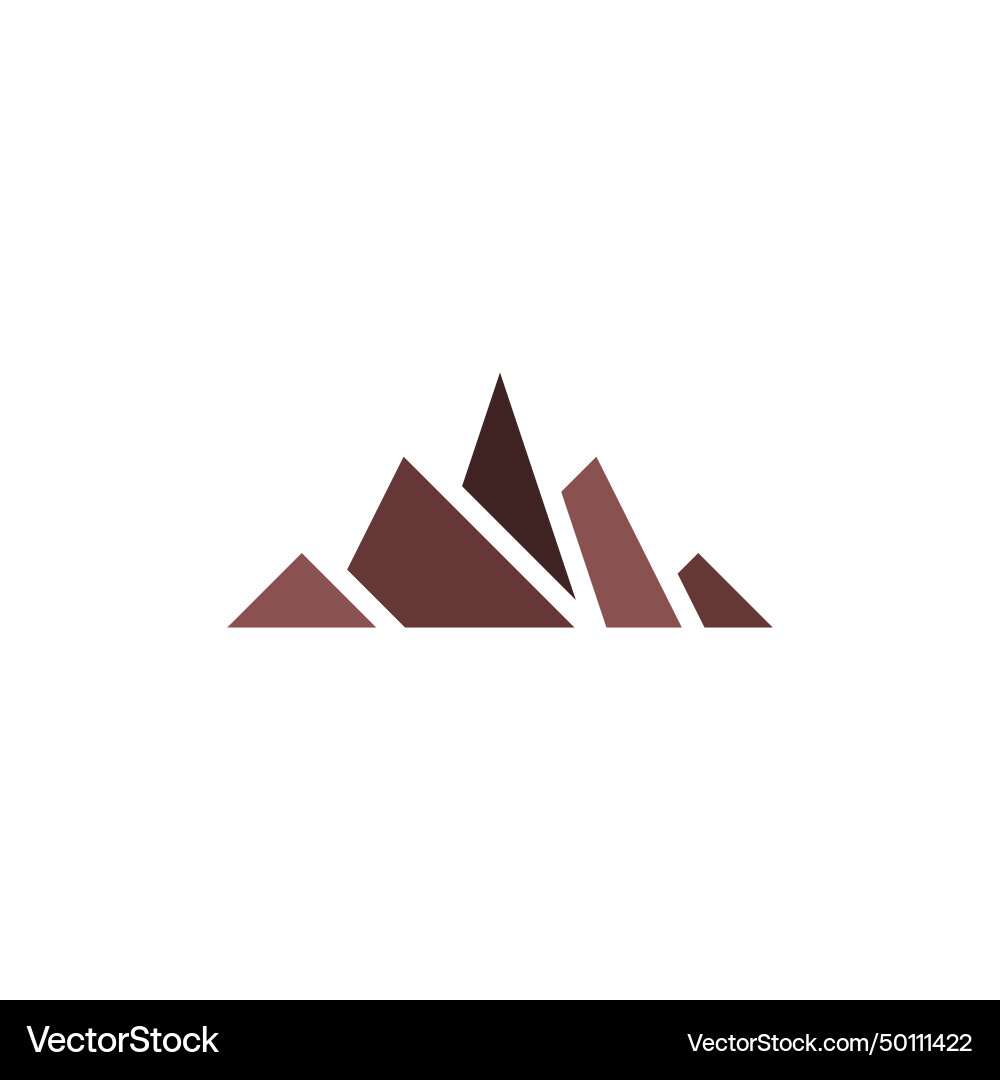 Rock mountain climbing logo icon design Royalty Free Vector