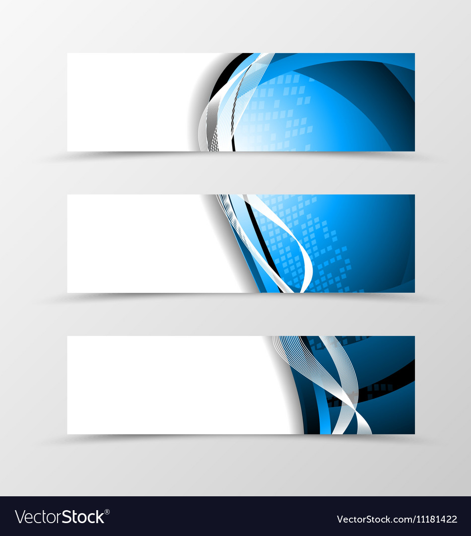 Set of header banner digital design Royalty Free Vector