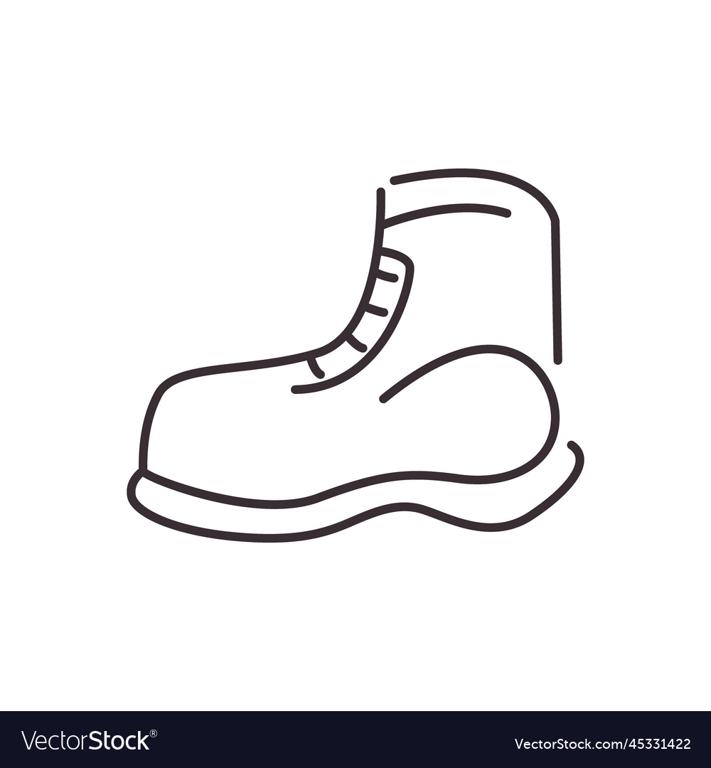 Shoes boots line icon logo Royalty Free Vector Image