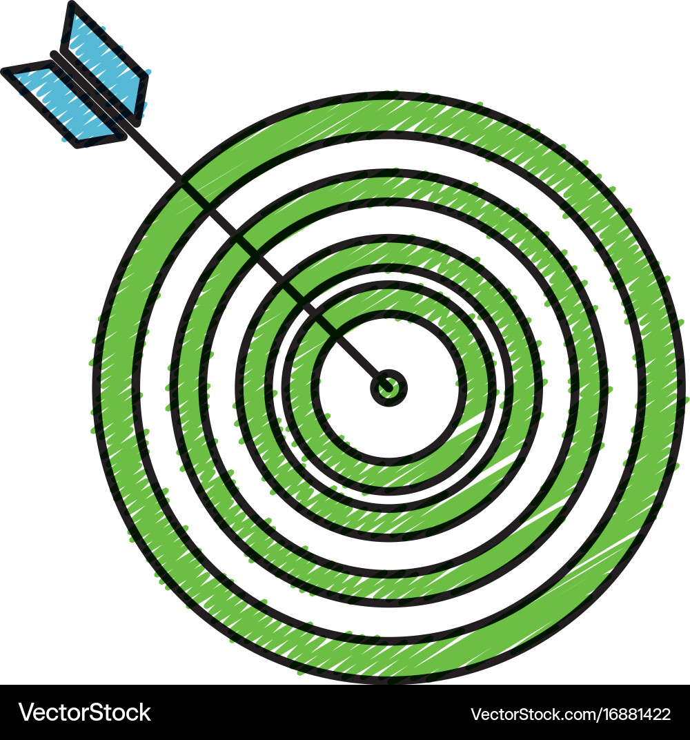 Target with arrow icon Royalty Free Vector Image