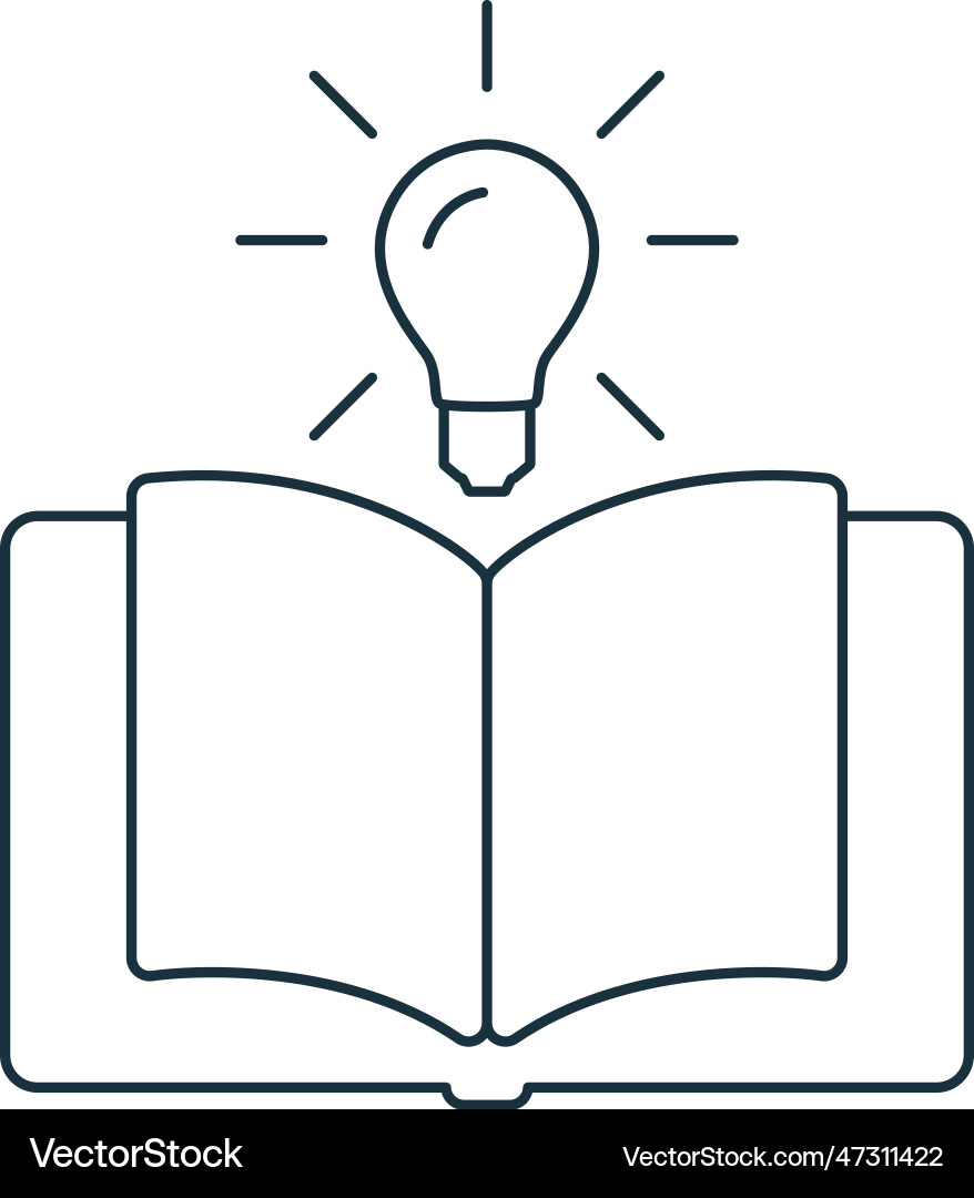 Theory icon monochrome simple sign from idea Vector Image