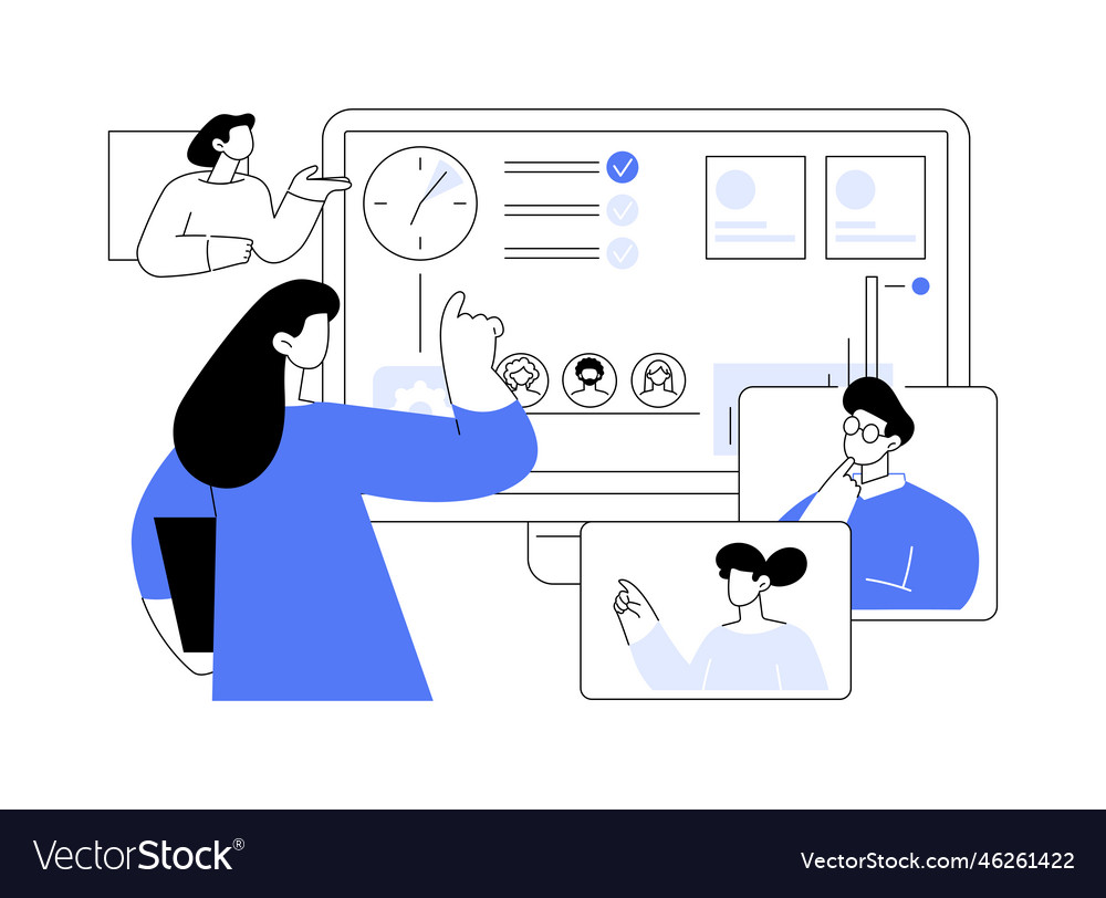 Workflow process abstract concept Royalty Free Vector Image