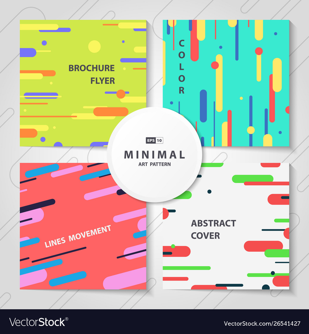 Abstract colorful lines pattern cover brochure Vector Image