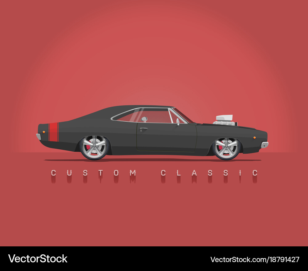 American classic muscle car Royalty Free Vector Image