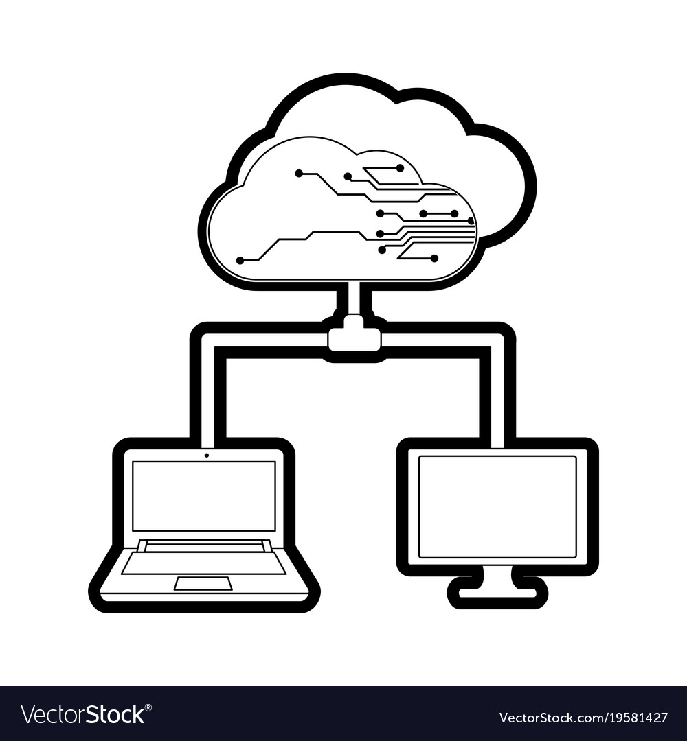 Cloud computing design Royalty Free Vector Image