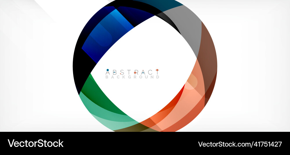 Color circle shapes minimal geometric background Vector Image