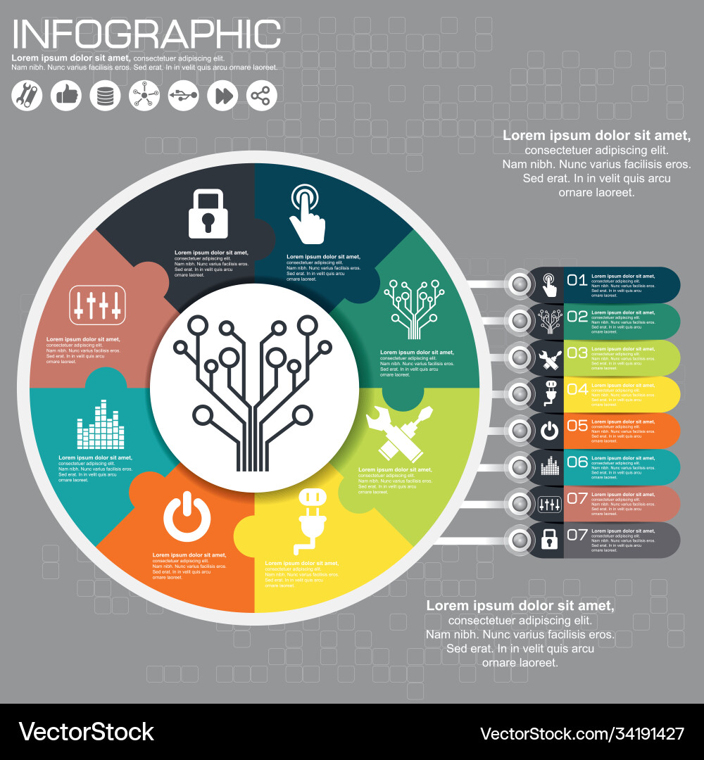 Infographic design template and business concept Vector Image