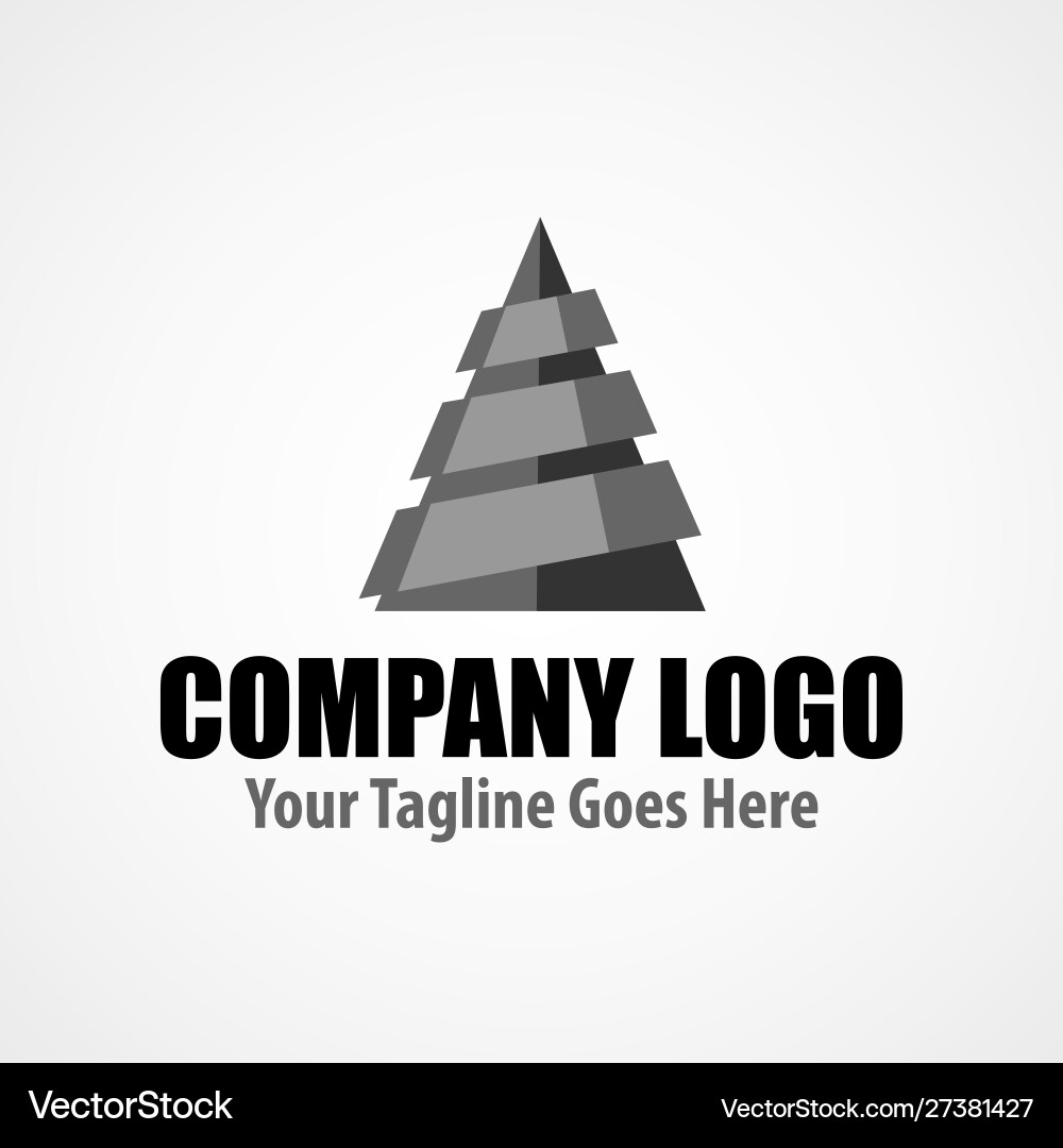 Modern logo template for drilling company Vector Image