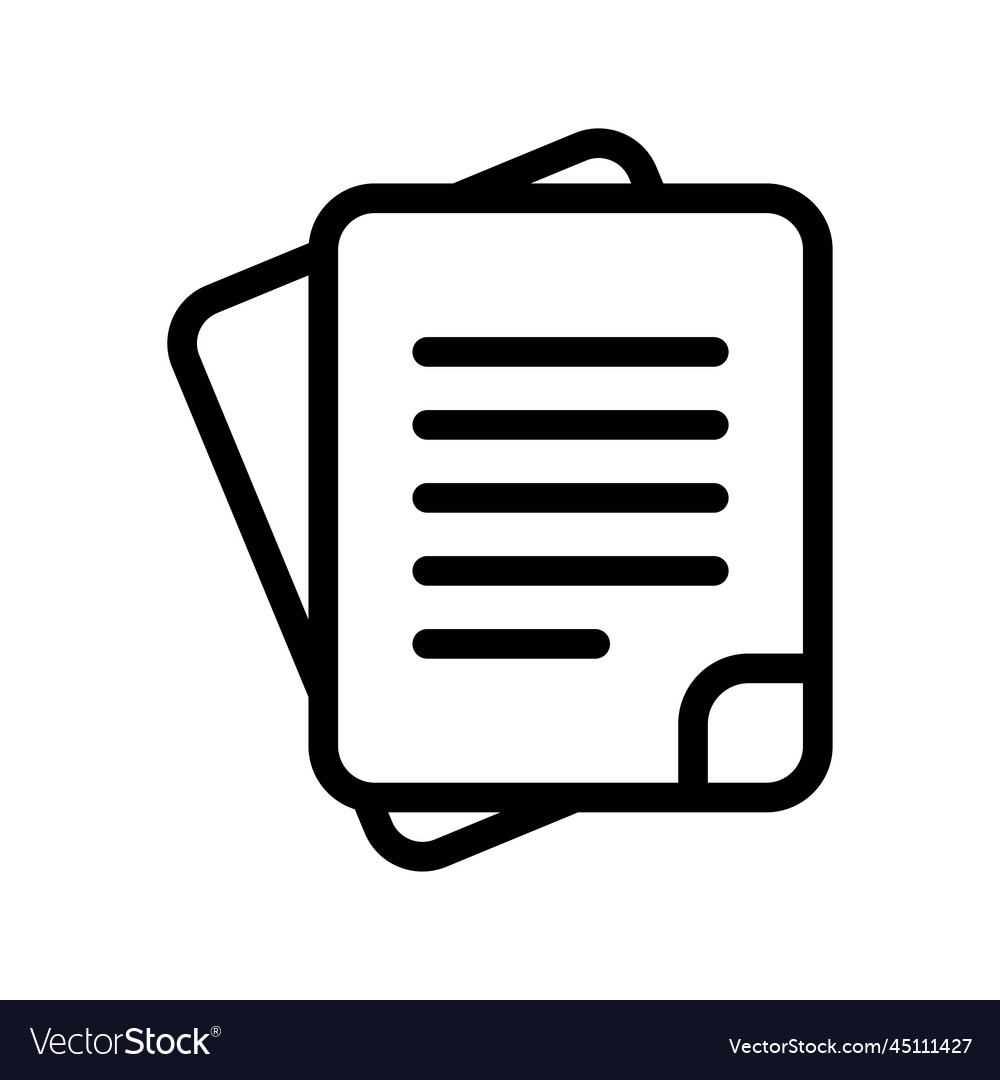 Note document icon Royalty Free Vector Image - VectorStock