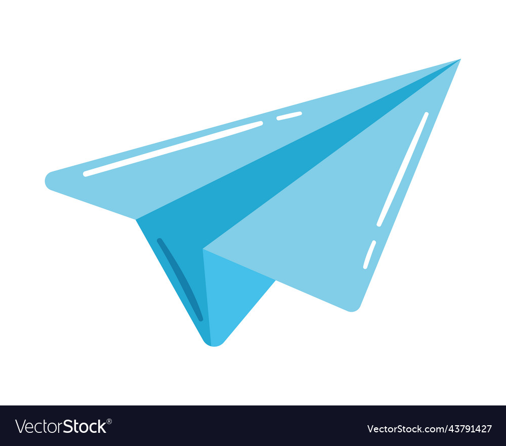 Paper airplane flying Royalty Free Vector Image