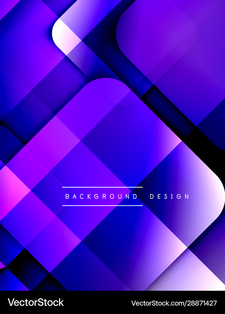 Rounded squares shapes composition geometric Vector Image