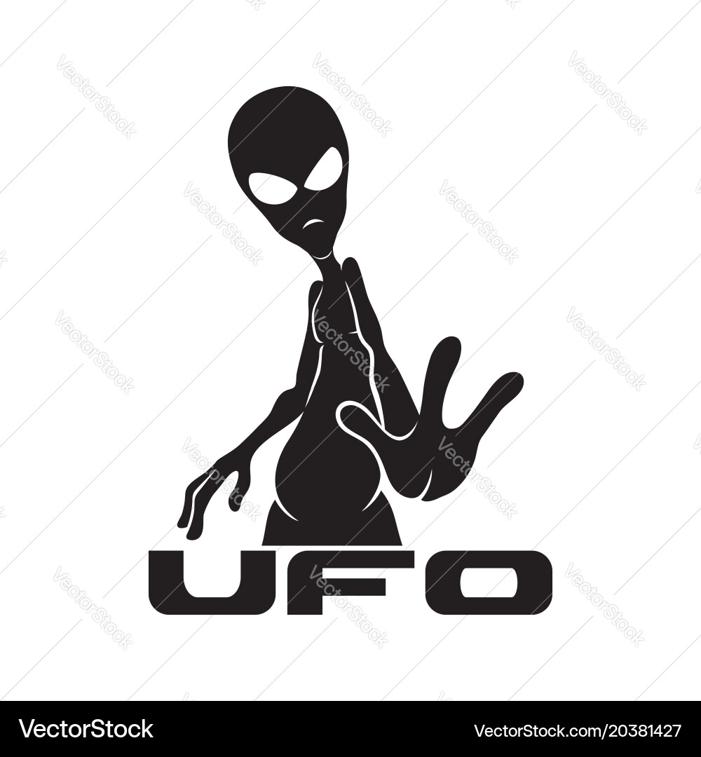 Sign of space aliens Royalty Free Vector Image