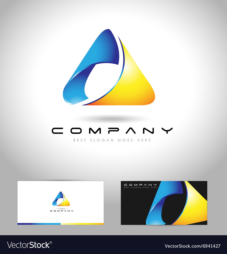 Triangle logo concept Royalty Free Vector Image