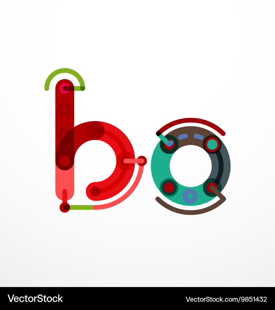 Abstract line design letter logo Royalty Free Vector Image
