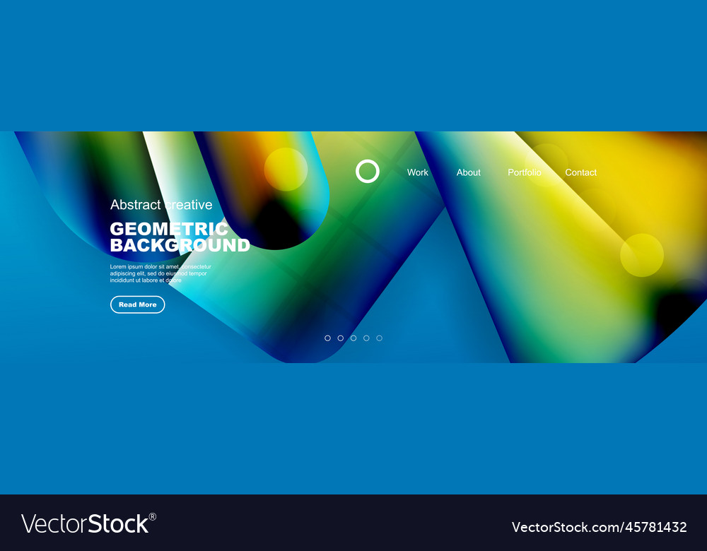 Bright glossy overlapping geometric shapes Vector Image