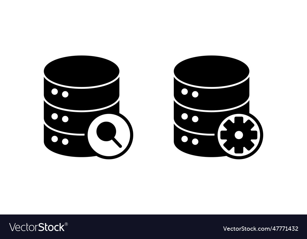 Database icon server icon storage Royalty Free Vector Image Database icon server icon storage Royalty Free Vector Image