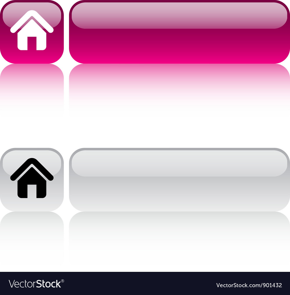 Home square button Royalty Free Vector Image - VectorStock