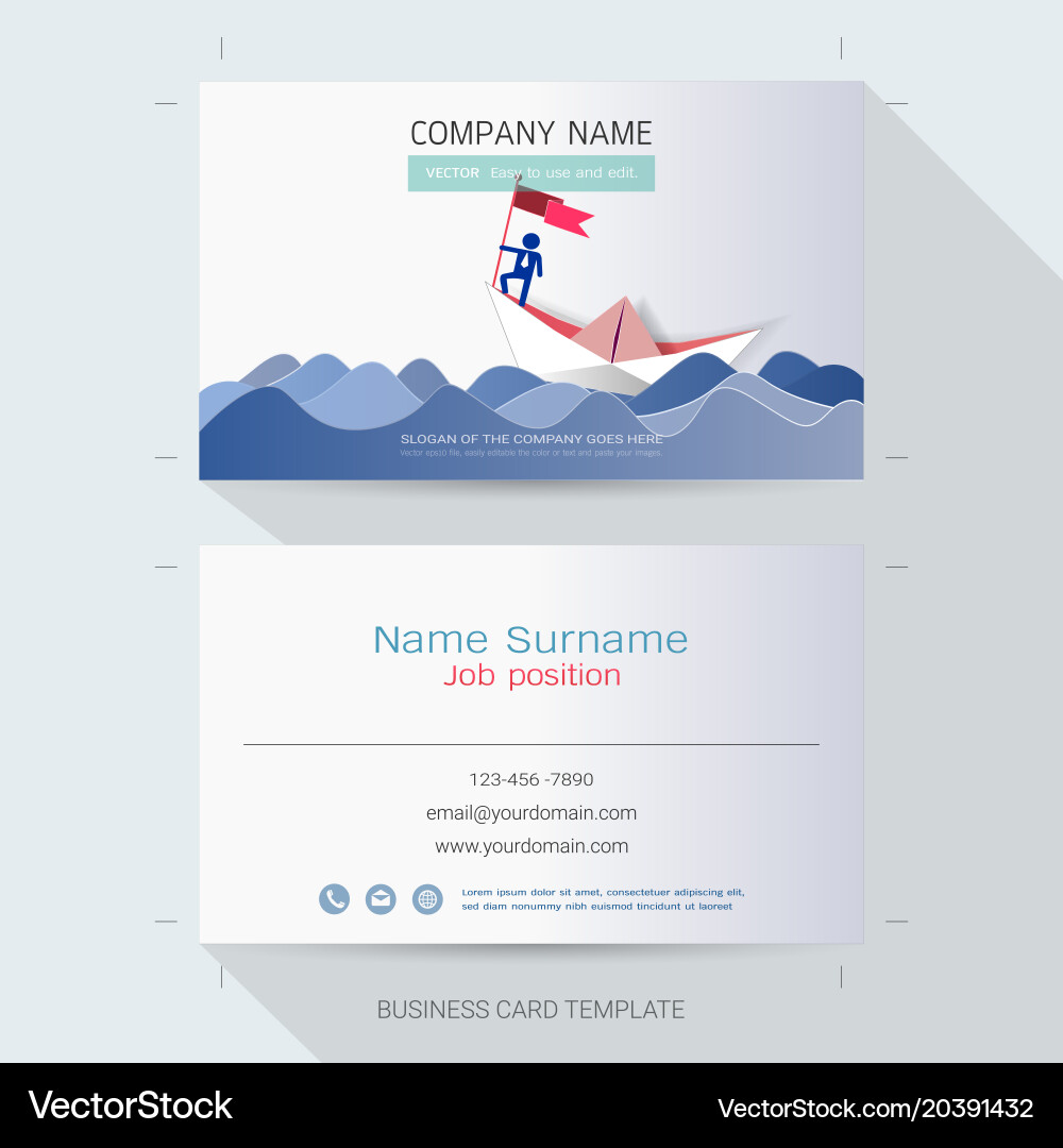 Leadership business card or name template Vector Image