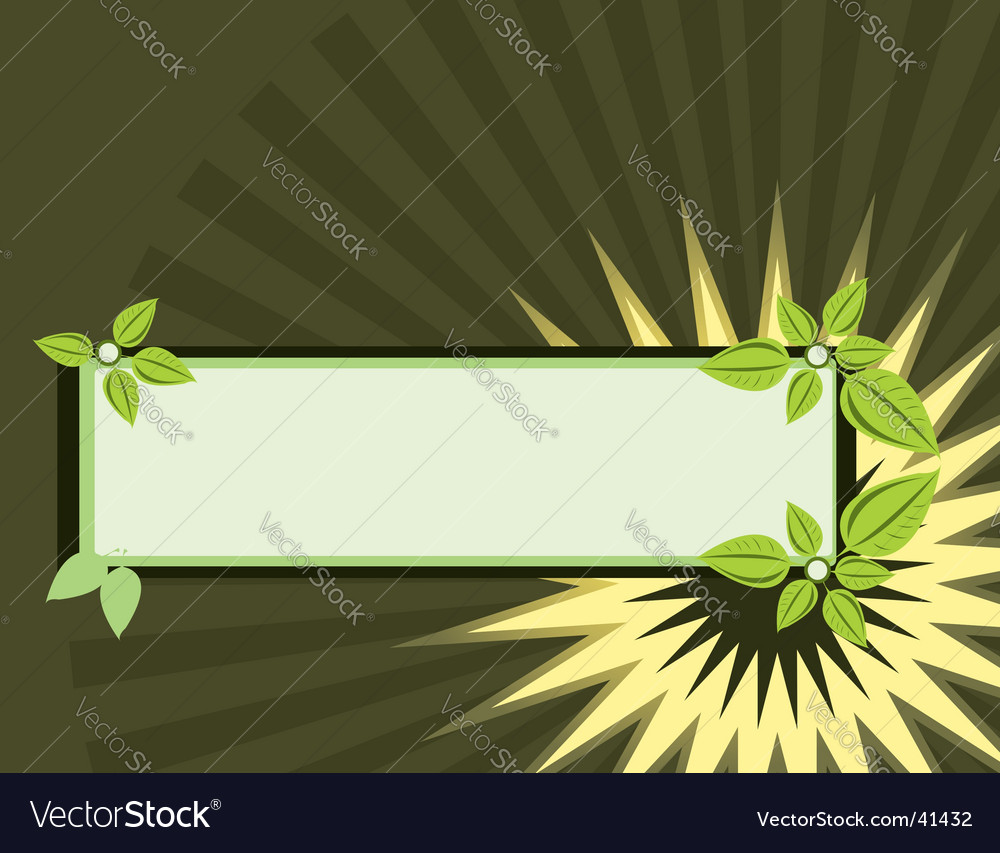 Leaf banner Royalty Free Vector Image - VectorStock