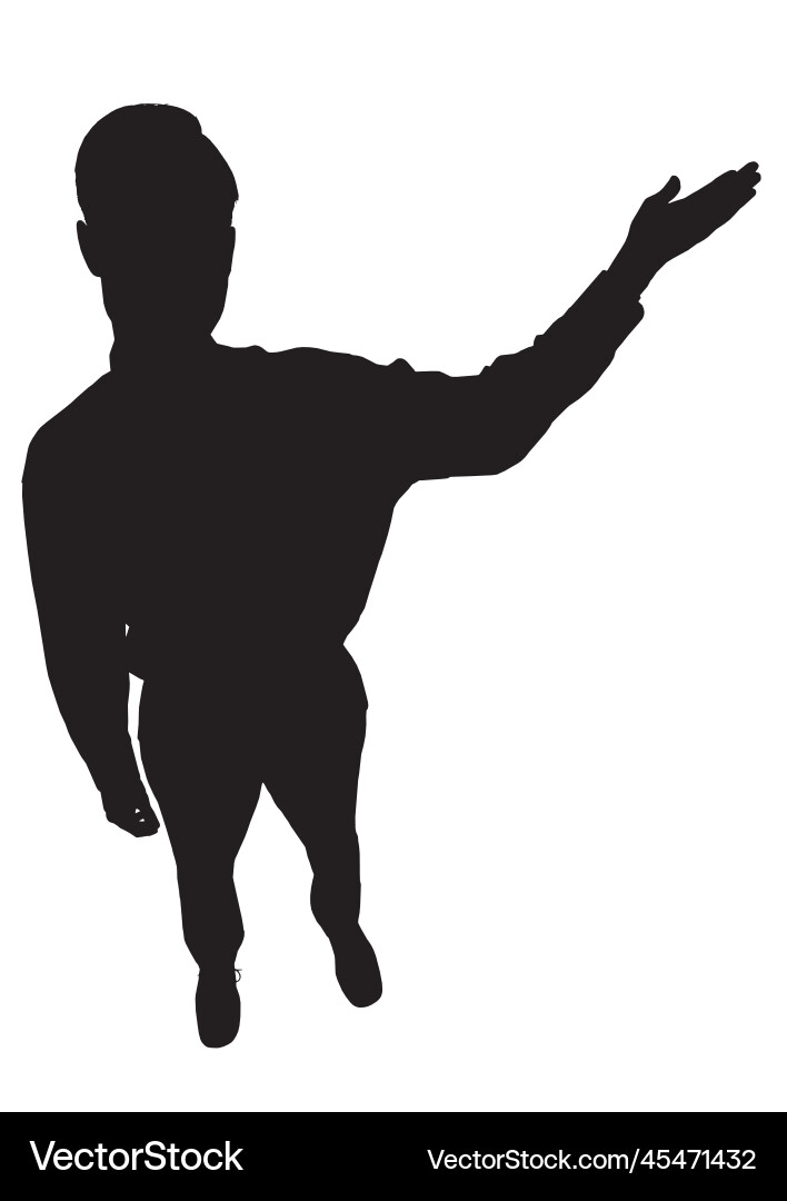 Male guy silhouette isolated on white background Vector Image