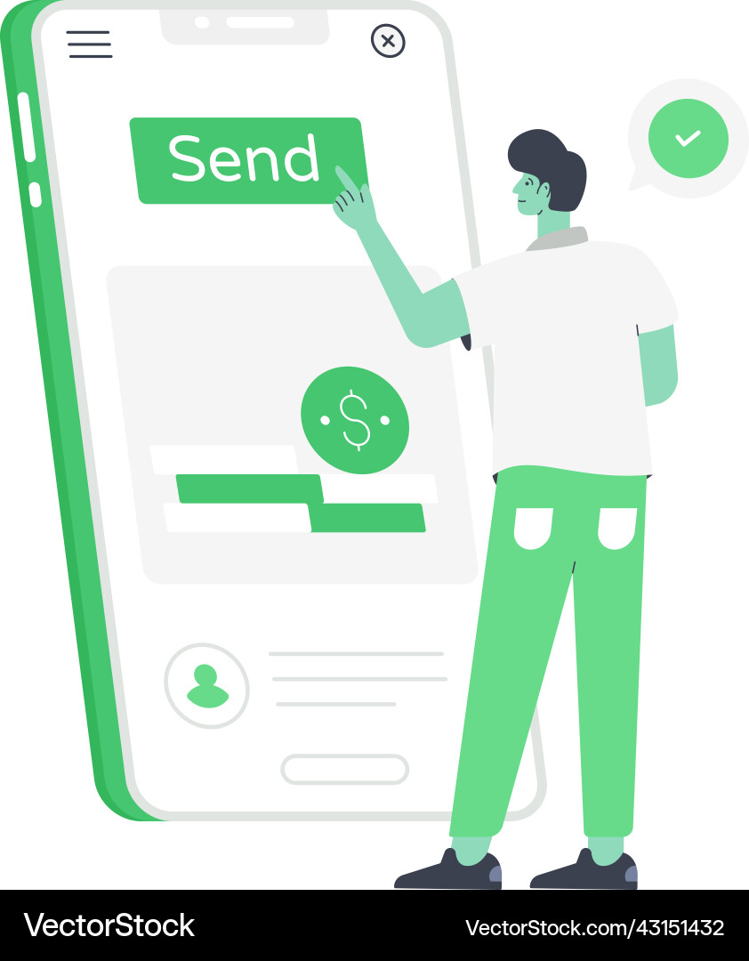 Mobile banking Royalty Free Vector Image - VectorStock