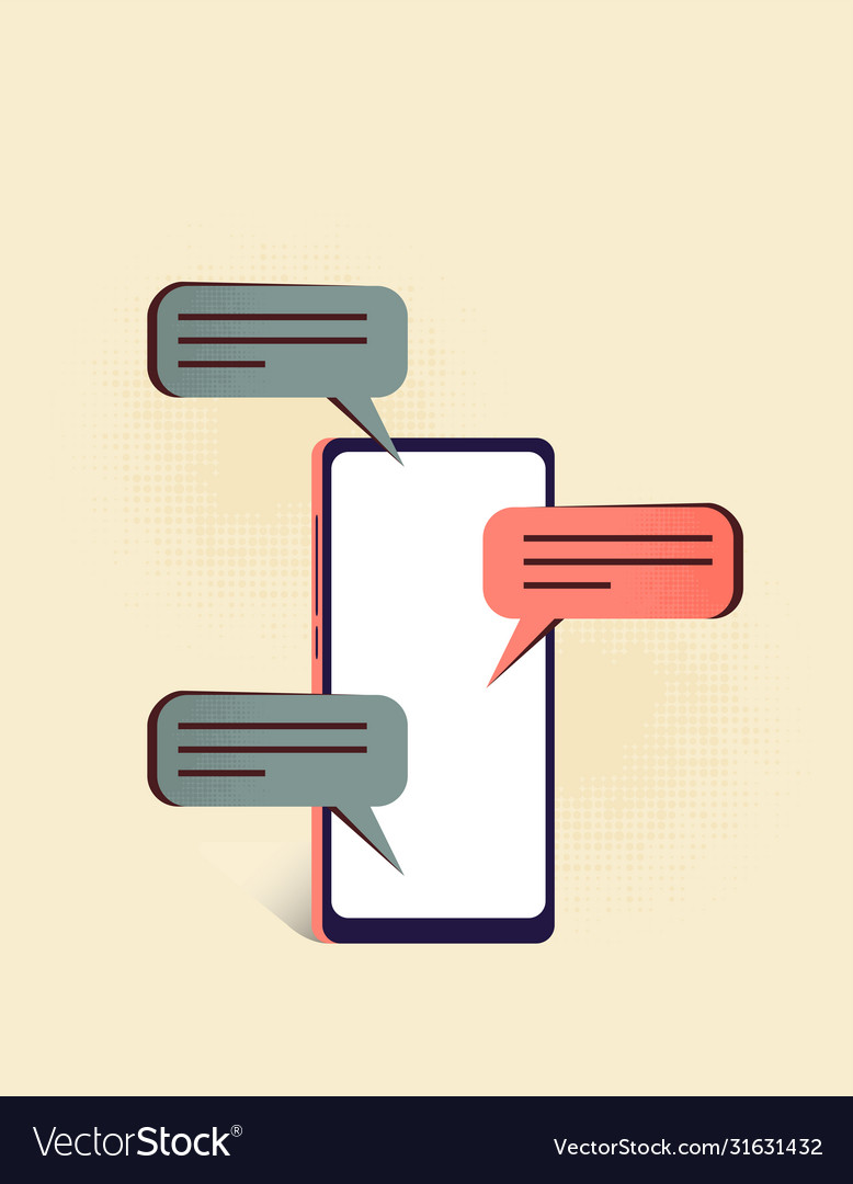 Mobile phone messages Royalty Free Vector Image