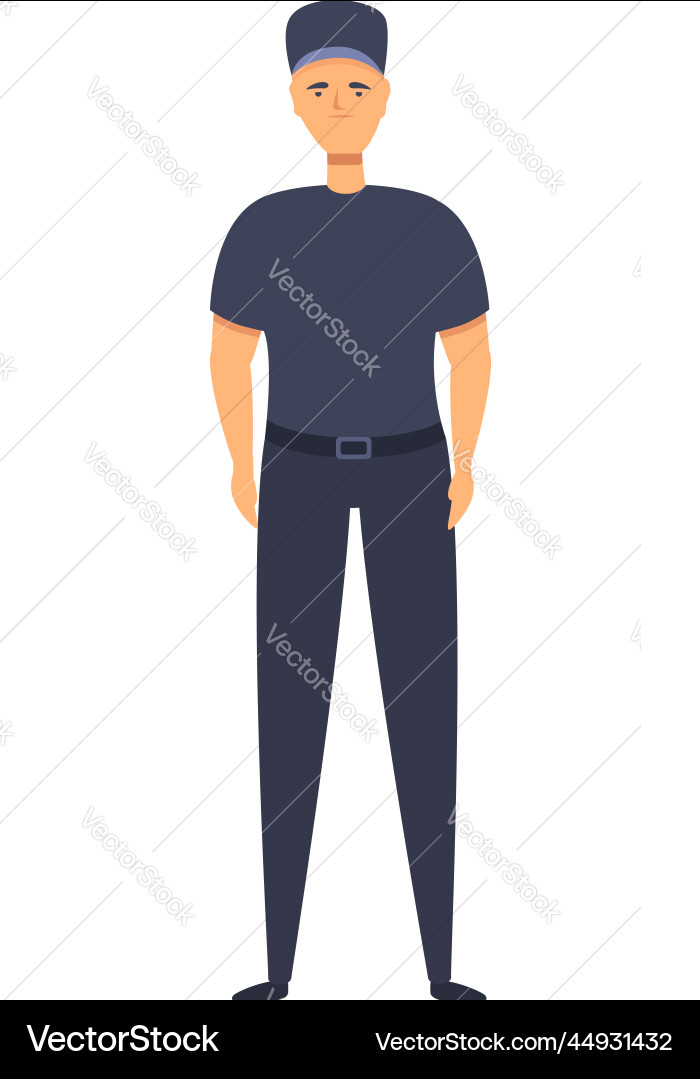 Policeman icon cartoon man officer Royalty Free Vector Image
